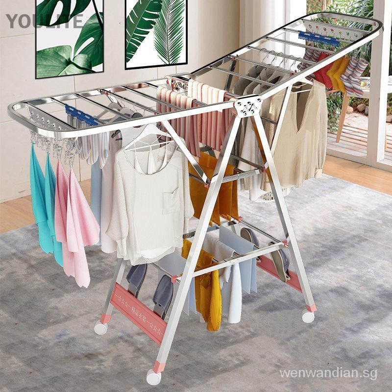 [In stock]YOULITE Extendable Clothes Laundry Drying Rack Strong ...