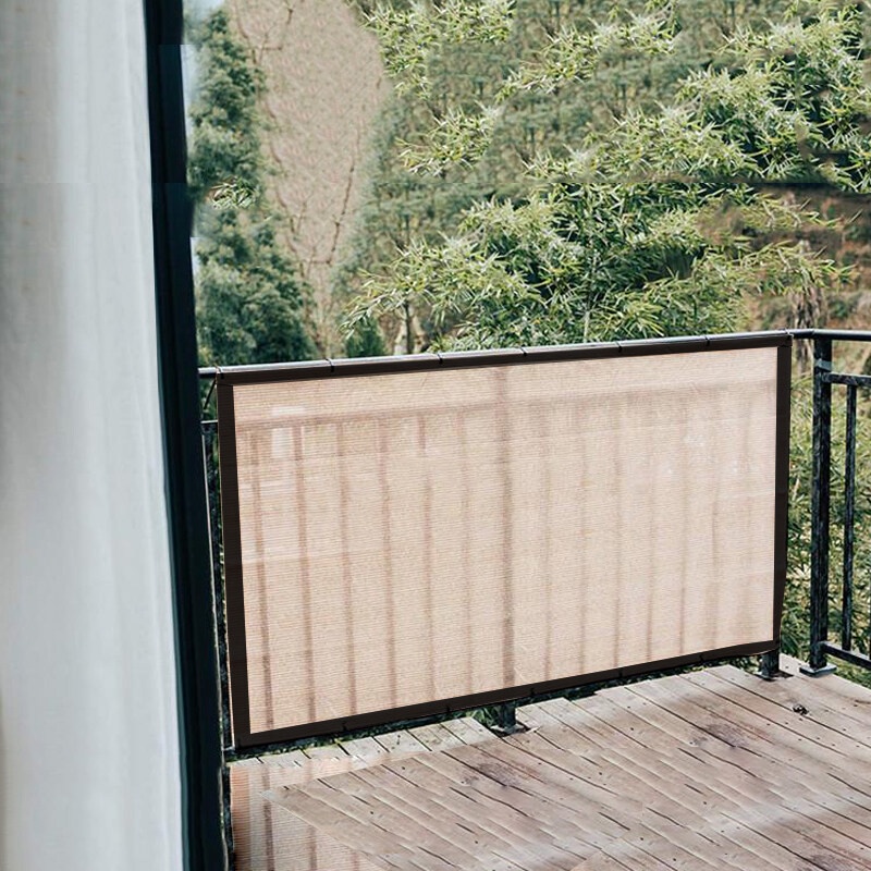 Balcony Privacy Screen - UV Block Sun Shade Net for Pool, Deck & Garden ...