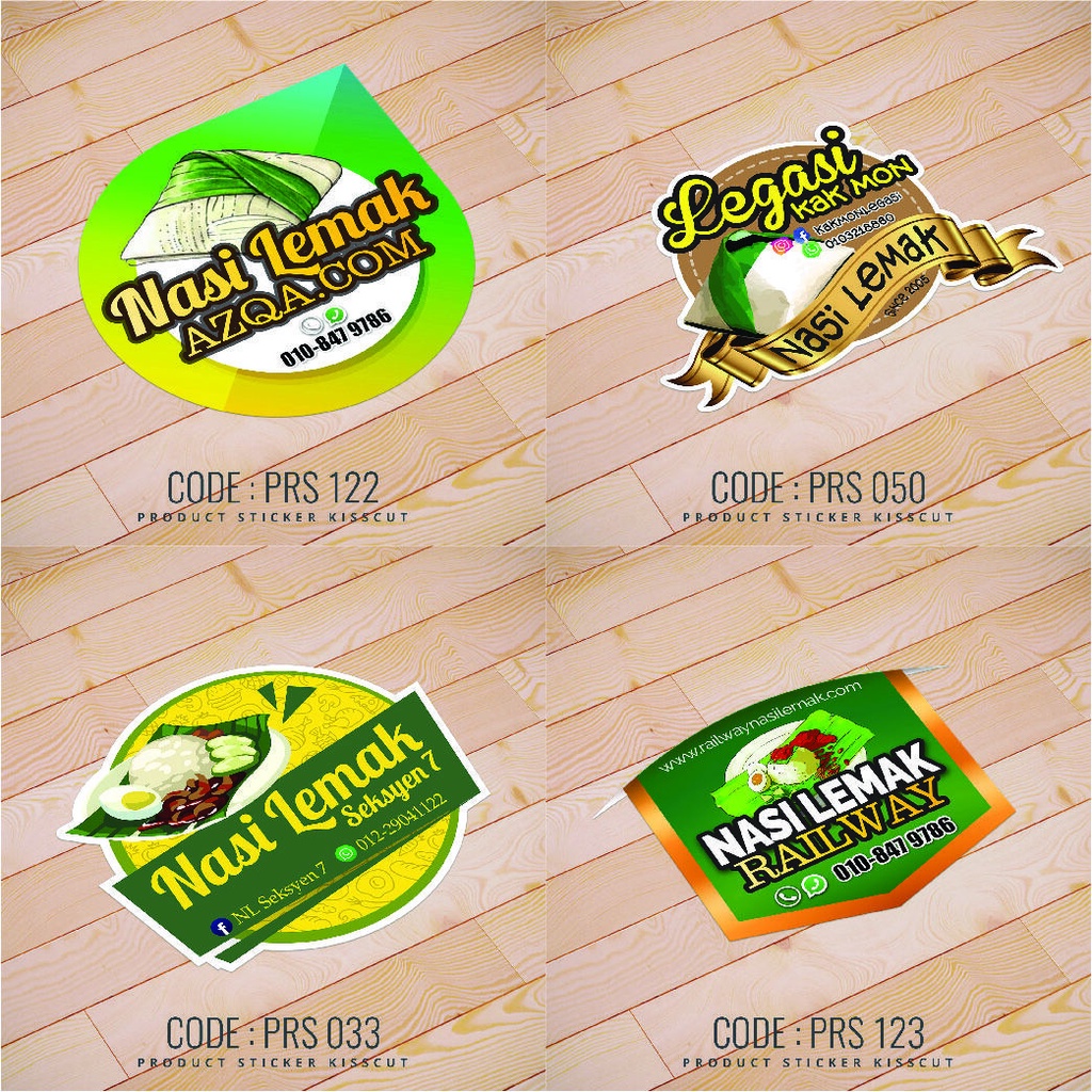 STICKER LABEL STICKER NASI LEMAK | Shopee Singapore