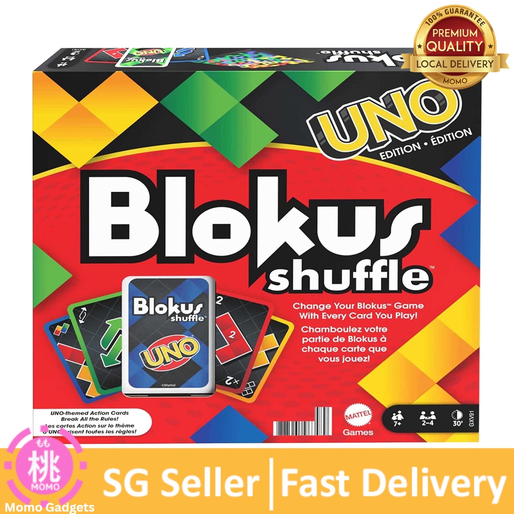 Mattel Games Blokus Shuffle UNO Edition Strategy Board Game, Family ...