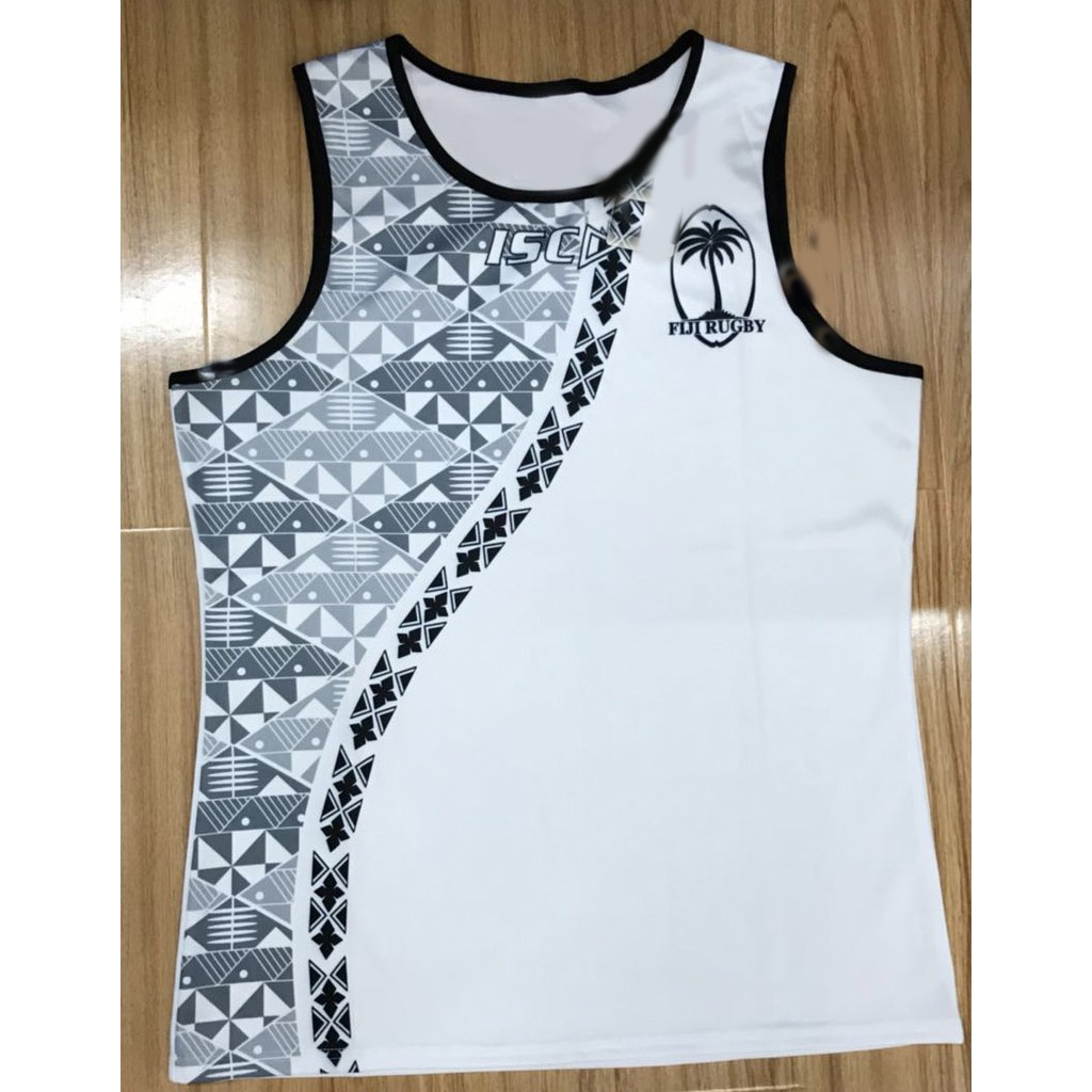 2023 Fiji Singlet Vest Men's Rugby Vest Sports Singlet Jersey | Shopee ...