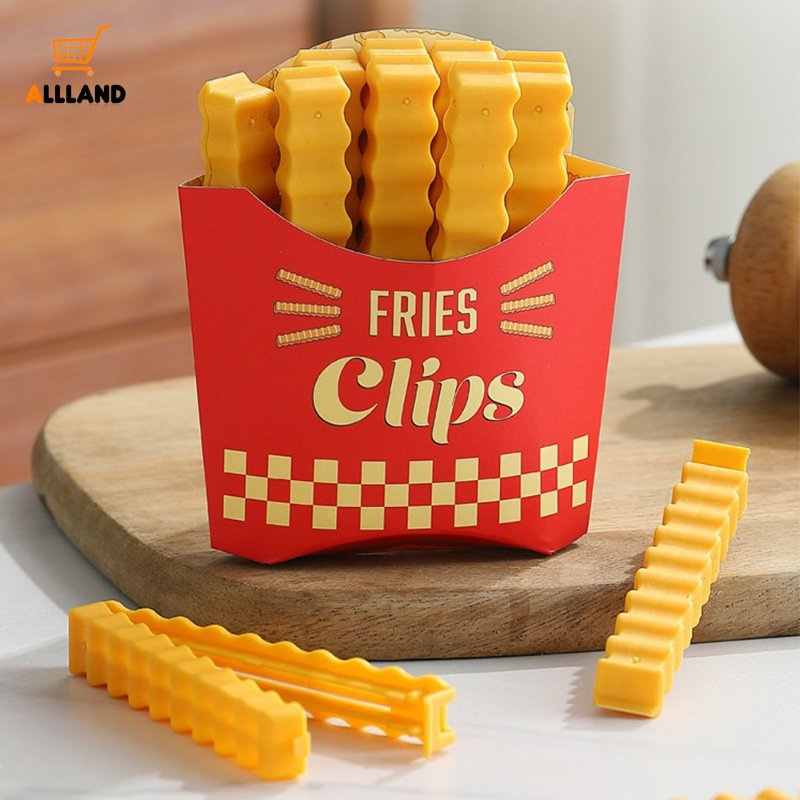12Pcs/Set French Fry Shape Food Bag Clips With Storage Case/ Multi ...