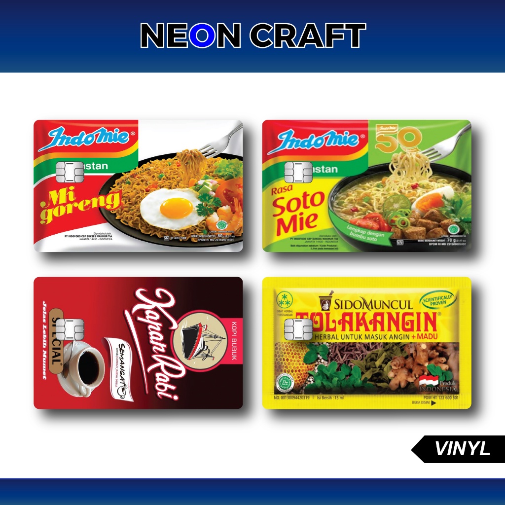 Indomie Brand Atm Sticker Reject Wind Sticker Atm Card Bca Bri Mandiri ...
