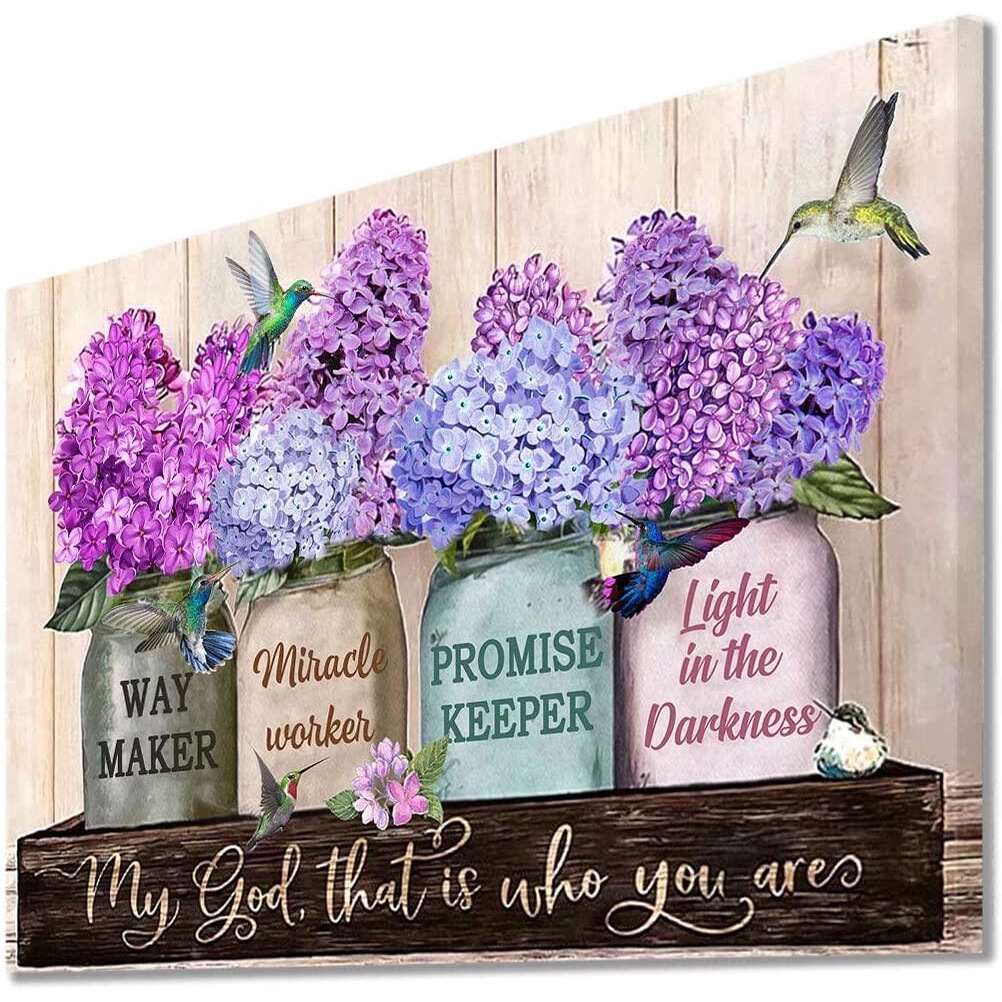 Purple Waymaker Horizontal Canvas Framed Poster God Says You Are Home ...