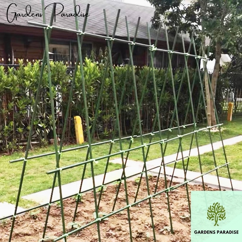 BUNDLE OF 3 Metal Plastic Wrapped Water Proof Trellis Strong Pole By ...