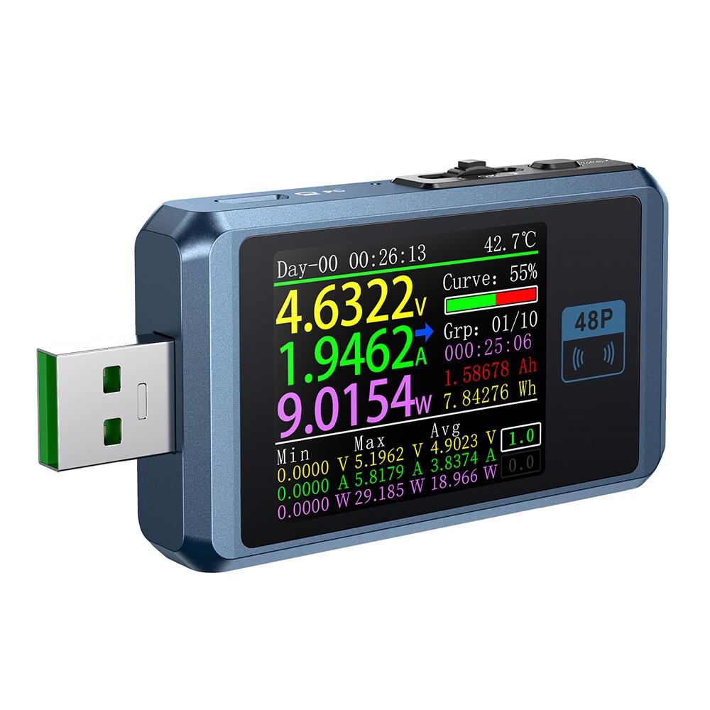DIYMORE USB Power Meter USB Voltage Meter and Current Tester LCD ...
