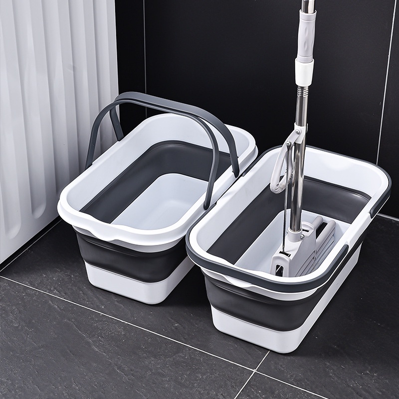 SG STOCKS Household Folding Mop Bucket Rectangular Folding Large Water ...