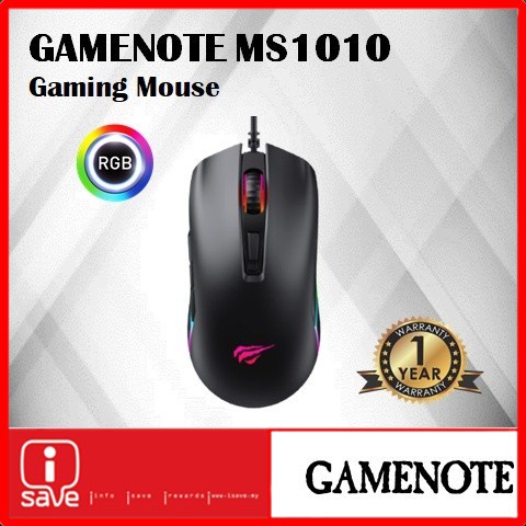 GAMENOTE MS1010 3600DPI RGB Backlit Programmable Gaming Mouse | Shopee ...
