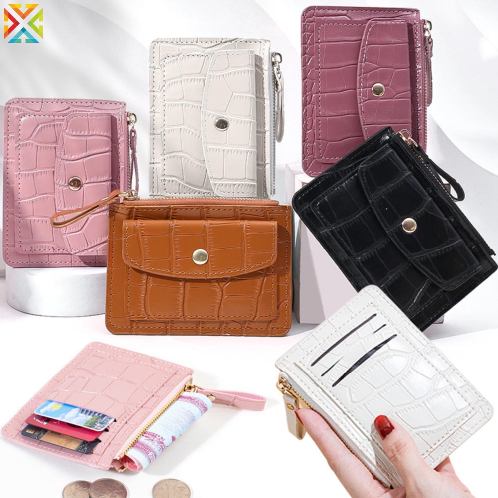 Mini Wallets Hasp Solid Multi-Cards Holder Women Simple Leather Female ...