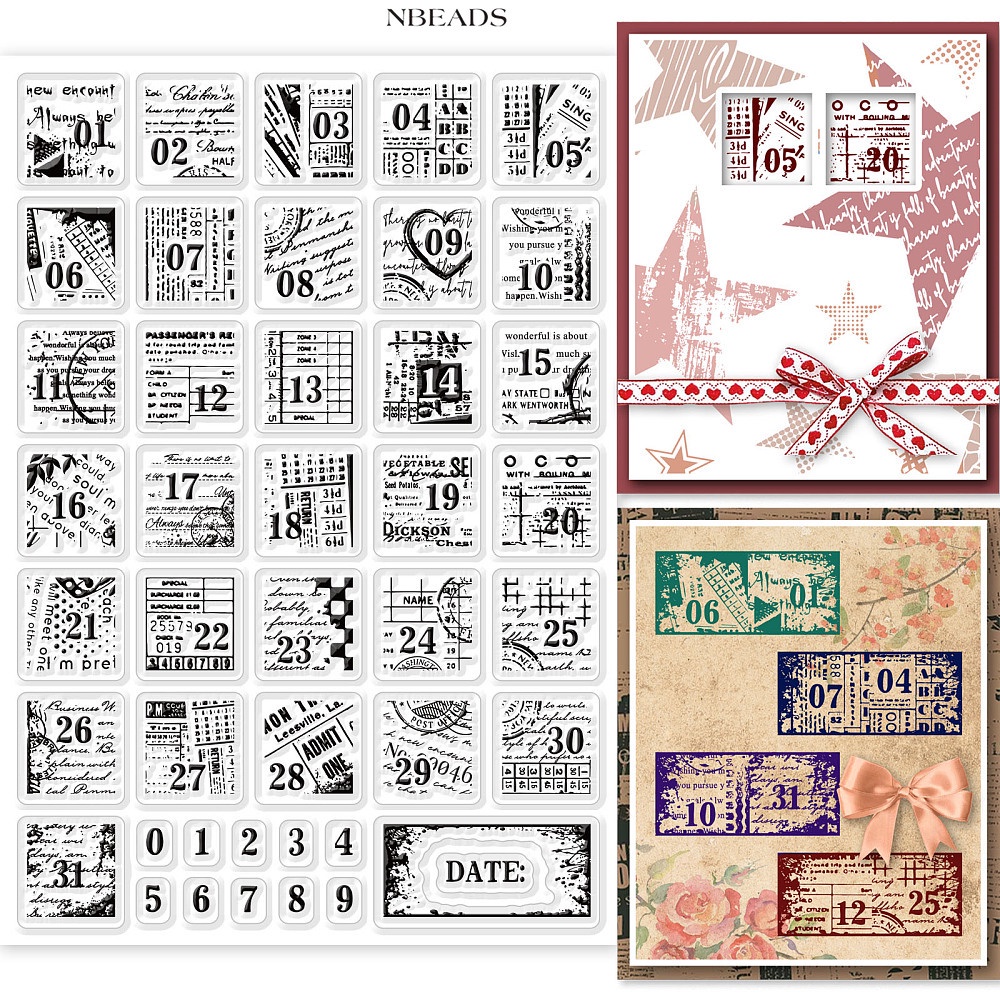 1Sheet PVC Plastic Stamps for DIY Scrapbooking Photo Album Decorative ...