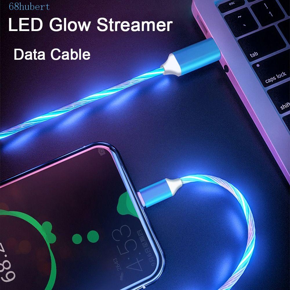 HUBERT Glowing Cable Type C Charger Charger Adapter 1M LED USB C Wire ...