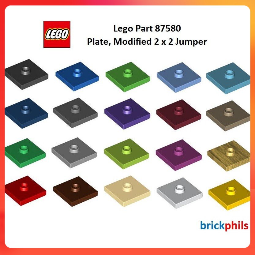 Lego Part 87580 2x2 Jumper Plate (10pcs per Lot) | Shopee Singapore