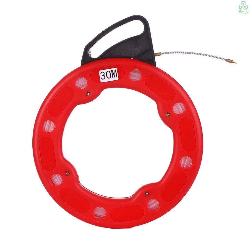 30M Fiberglass Fish Tape Reel Puller Conductive Electrical Cable Puller ...