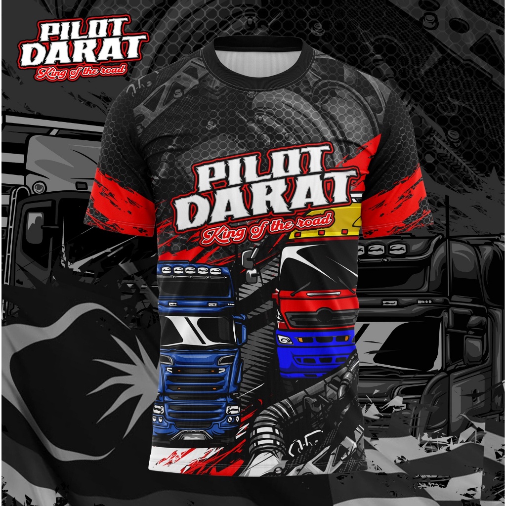Tshirt Sublimation Pilot Darat King Of The Road | Baju Khas Geng Pilot ...