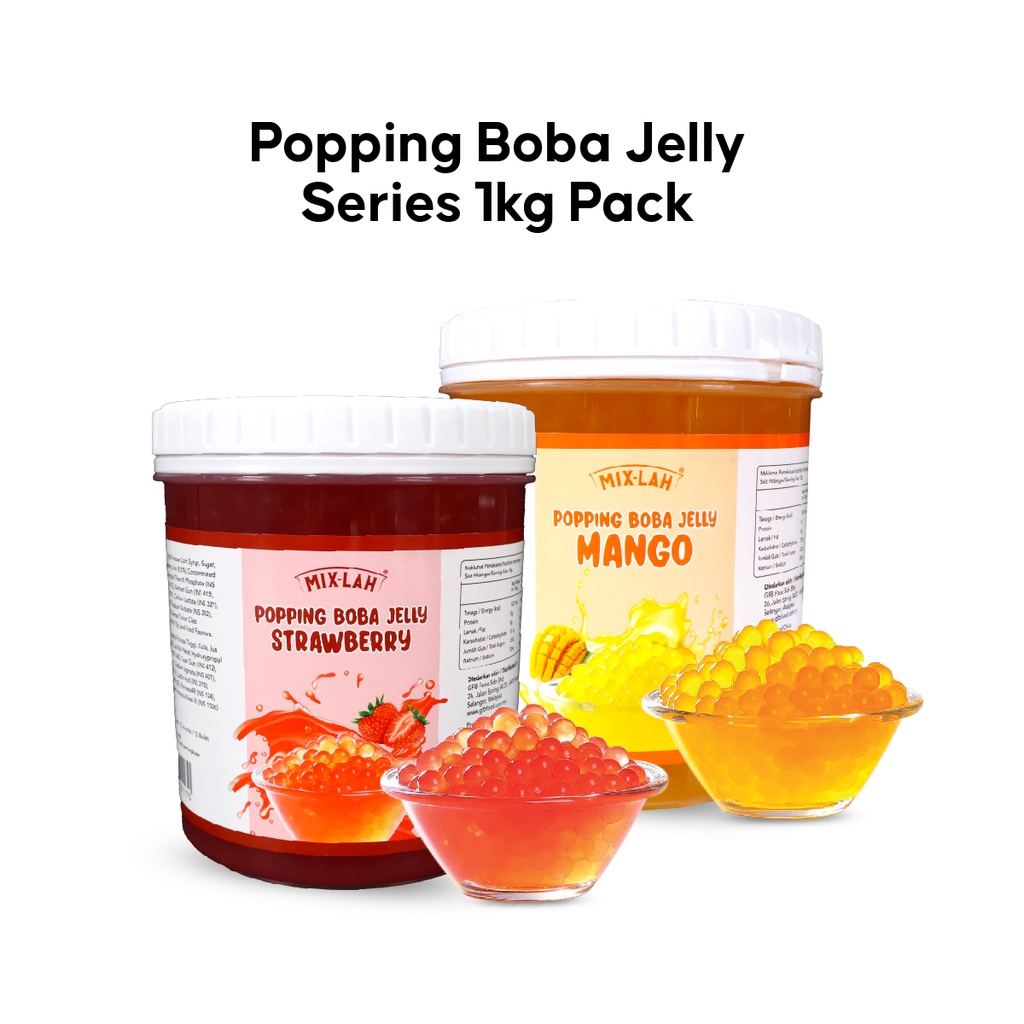 MIX-LAH Series Popping Boba /Halal Boba Jelly /Bursting Popping Boba ...