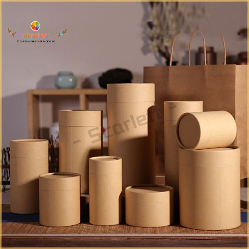 [10pcs/lot] Kraft Paper Tube Box / Hard Paper Cardboard Tube / Cosmetic ...