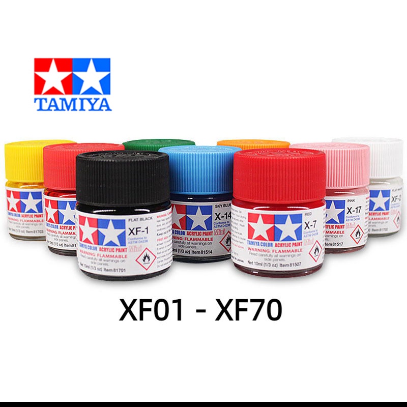 10ml Tamiya XF1-50 Gundam Model Paint Acrylic Paint Flat Colors Water ...