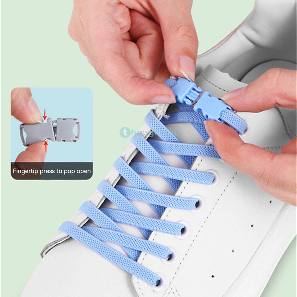 1 Pair Lazy Shoe Belt Buckle Accessories Solid Color No Cut Shoelaces ...