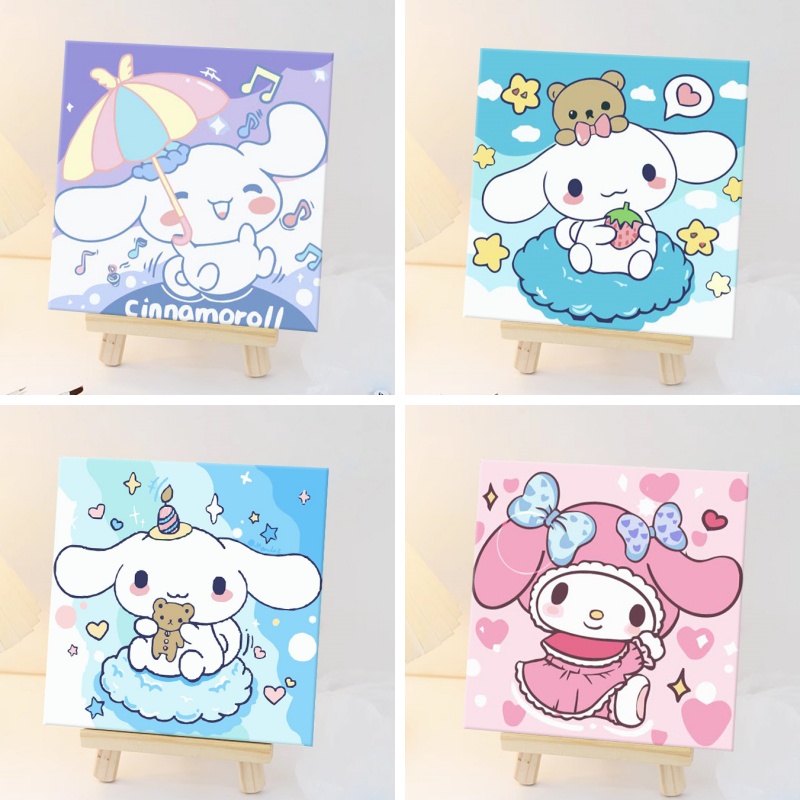 Sanrio Cinnamoroll Melody Paint By Numbers Anime 20X20cm With Frame KIT ...