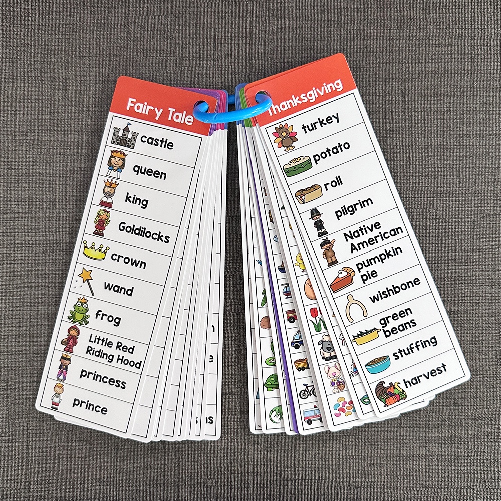 40 Themes Writing Center Word Lists Flash Cards for Kids Preschool ...