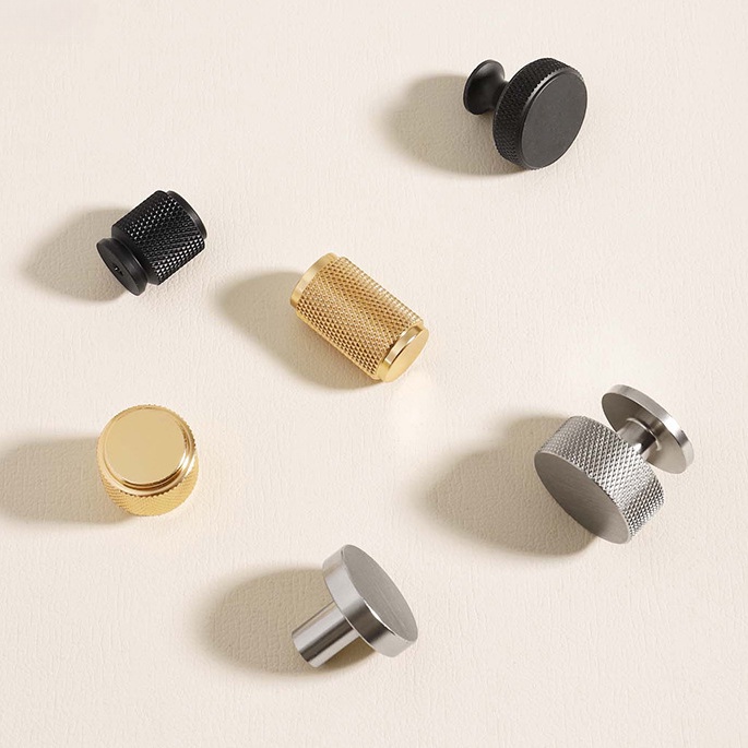 Modern Simple Round Cabinet Handle Silver/Black/Gold Drawer Knob ...