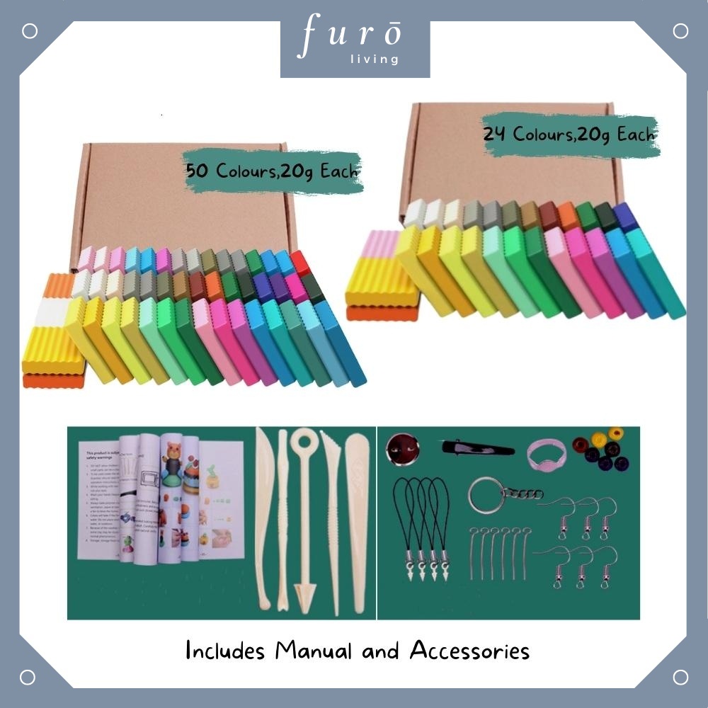 🇸🇬 [New Product Sale] Polymer Clay Set Kit with Sculpting Tools Oven ...