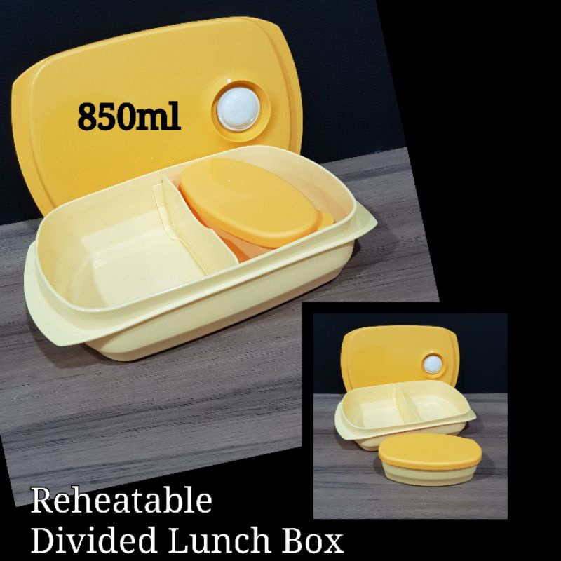 Tupperware Reheatable Divided Lunch Box 850ml (1) | Shopee Singapore