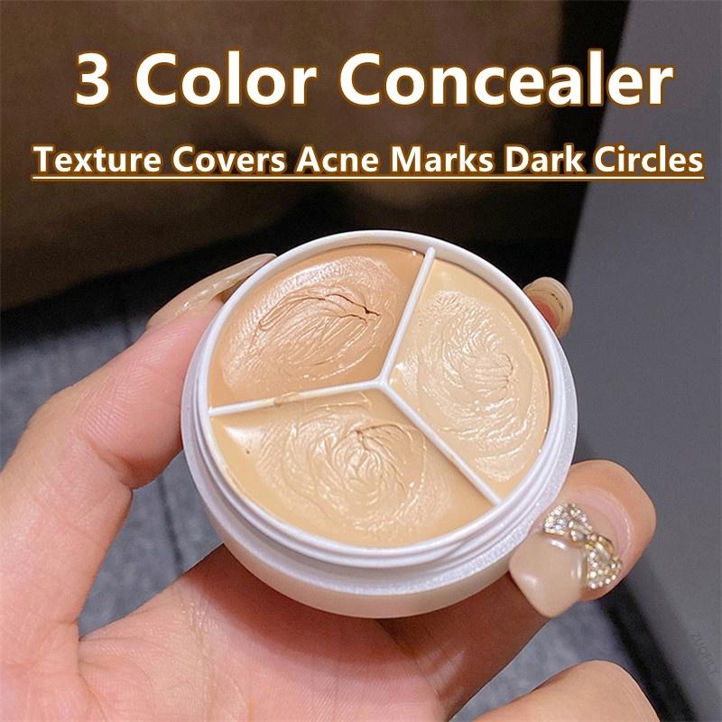 Tri-Color Waterproof Concealer: Long-Lasting, Portable & Whitening for ...