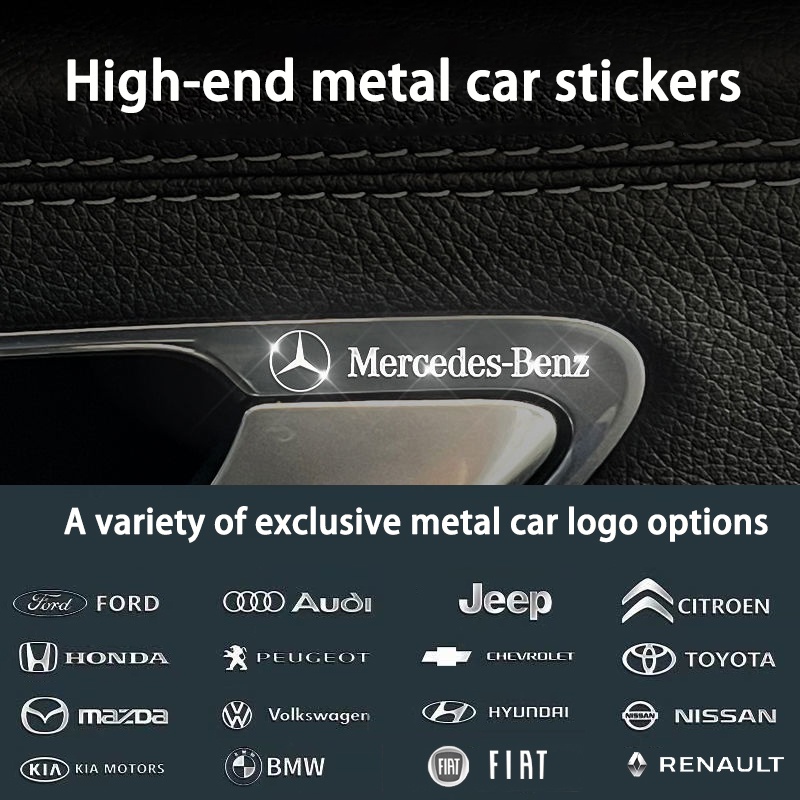 Car creative car logo decoration stickers metal car stickers wiper ...