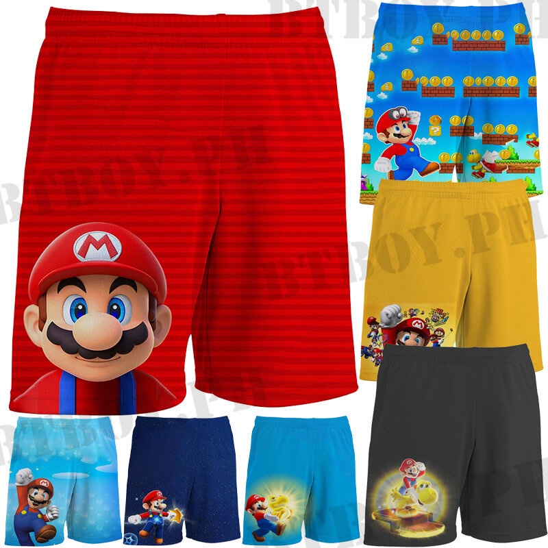 Super Mario Bros Beach Shorts Pants For Anime Cosplay Running Short ...