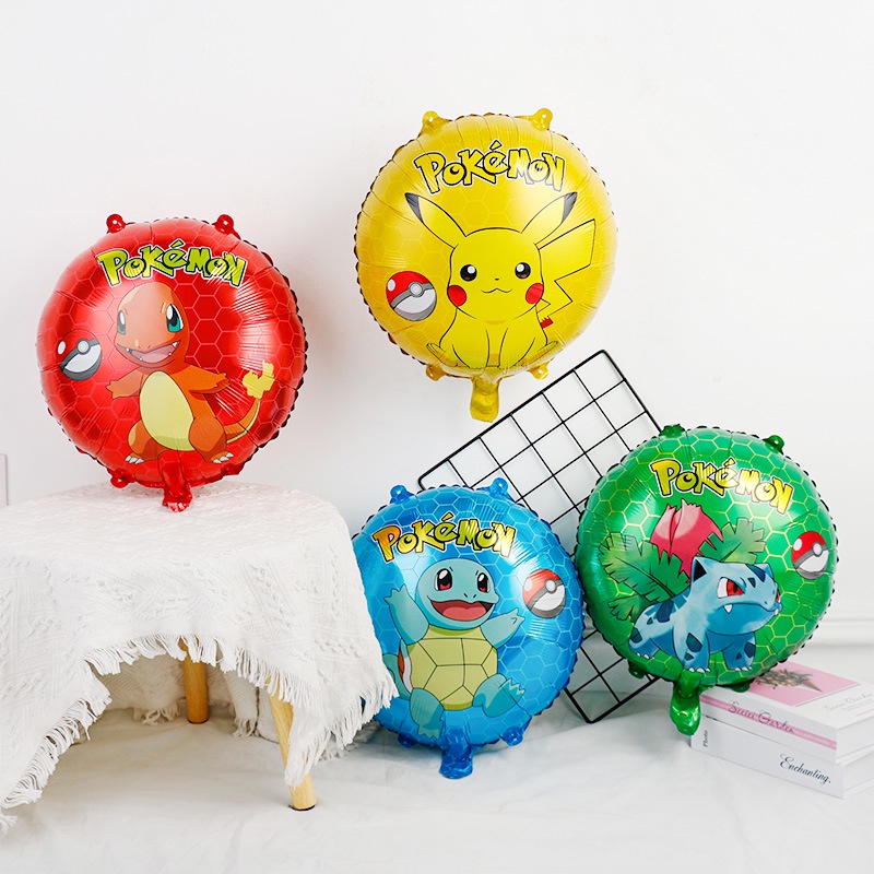 [SG] 10pcs Set Pokemon Number Foil Balloon Birthday Party 32 inch ...