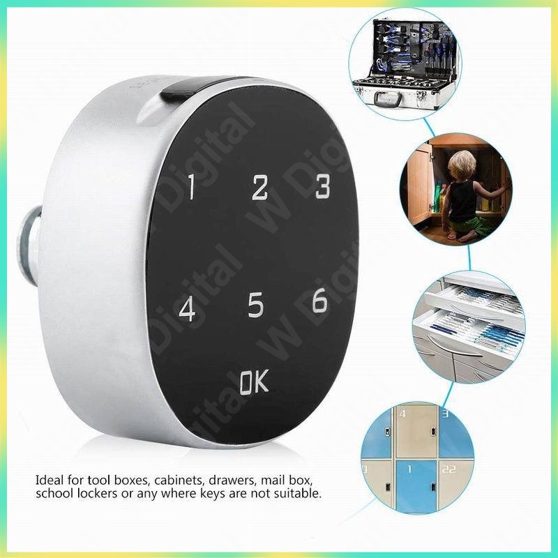 6 Digital / Finger Print WT Smart Keyless Lock Touch Keypad Clockwise ...