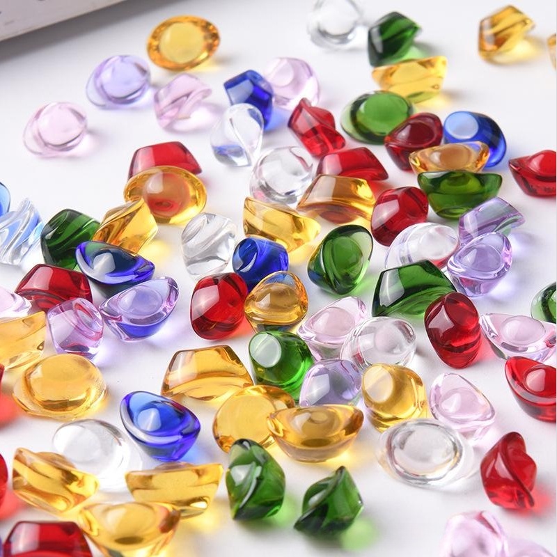 Colorful Ingot Colorful Glass Gold Ingot Lucky Crystal Ingot Citrine ...