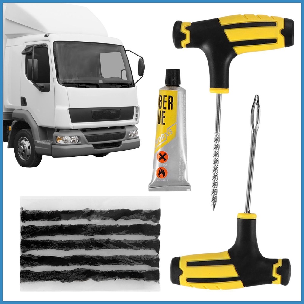 Flat Tire Repair Kit Heavy Duty Flat Tire Puncture Repair Kit with Tire ...