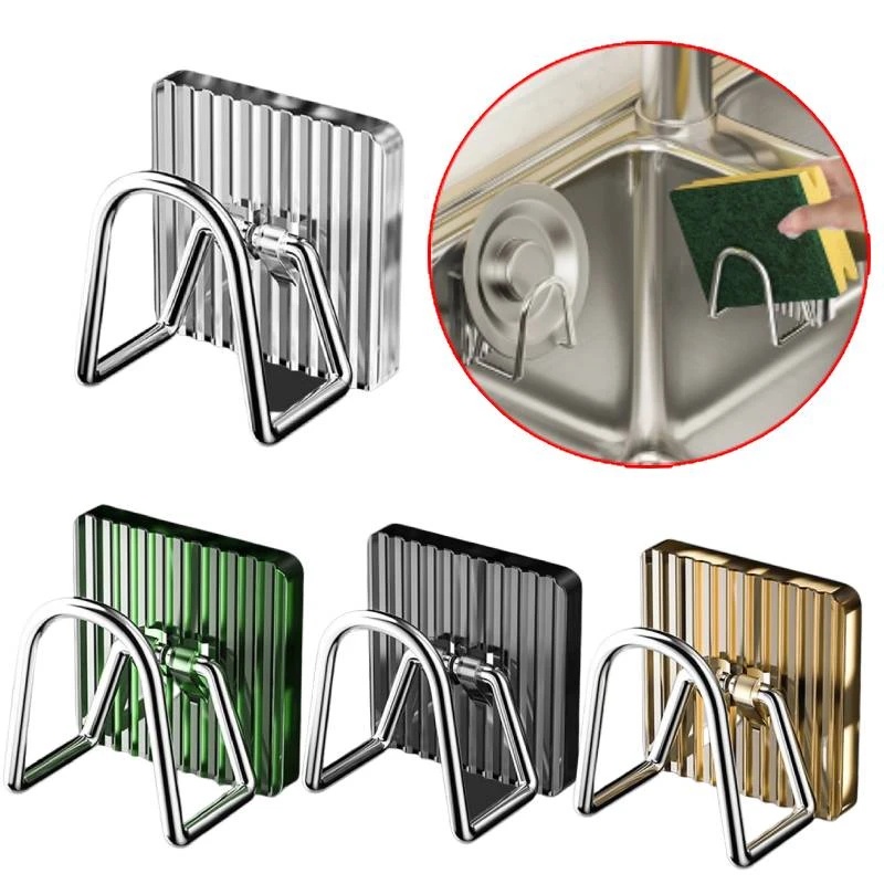 Light Luxury High-grade Sink Sponge Rack / Wall Suction Sponge Hook ...