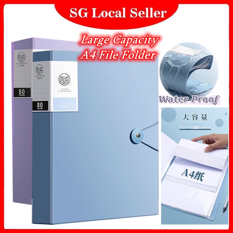 A4 folder 60/80 pages file Office storage box | Shopee Singapore