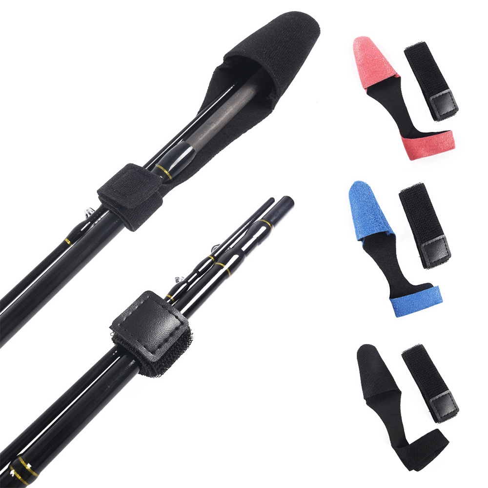 Fishing Rod Strap Tip Cover and Rod Tie Truss Cane Sleeves Pole Glove ...