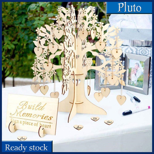 NEW Wedding Guest Book Alternative Wishing Tree Rustic Guest Registry ...