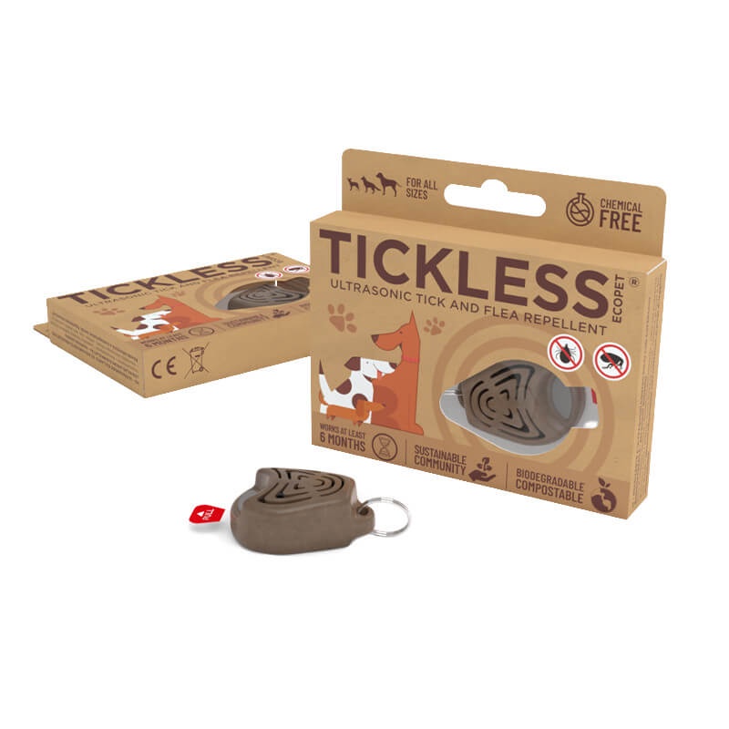 Tickless Ultrasonic Tick & Flea Repeller For Pets (Brown ...