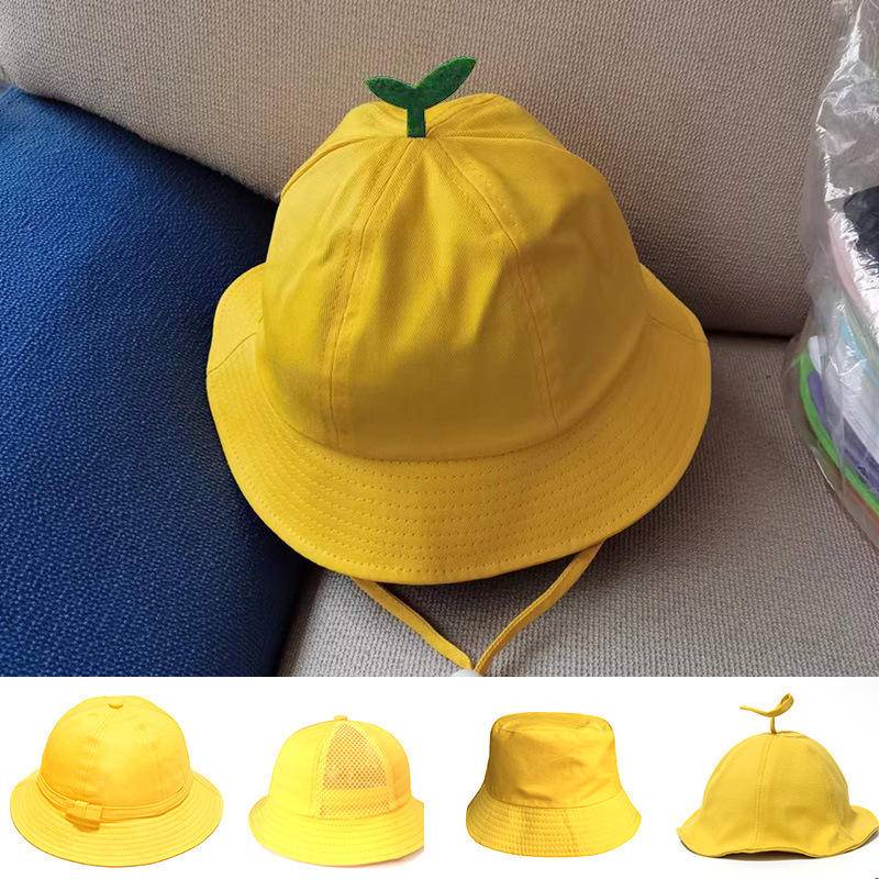 Children's yellow Hat Japanese style yellow kindergarten hat Primary ...