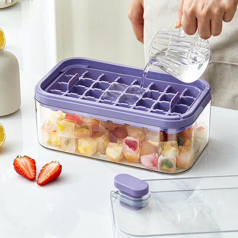 ⭐🇸🇬 READY STOCK Double Layer Ice Cube Maker Ice Cube Mold One Key Ice ...