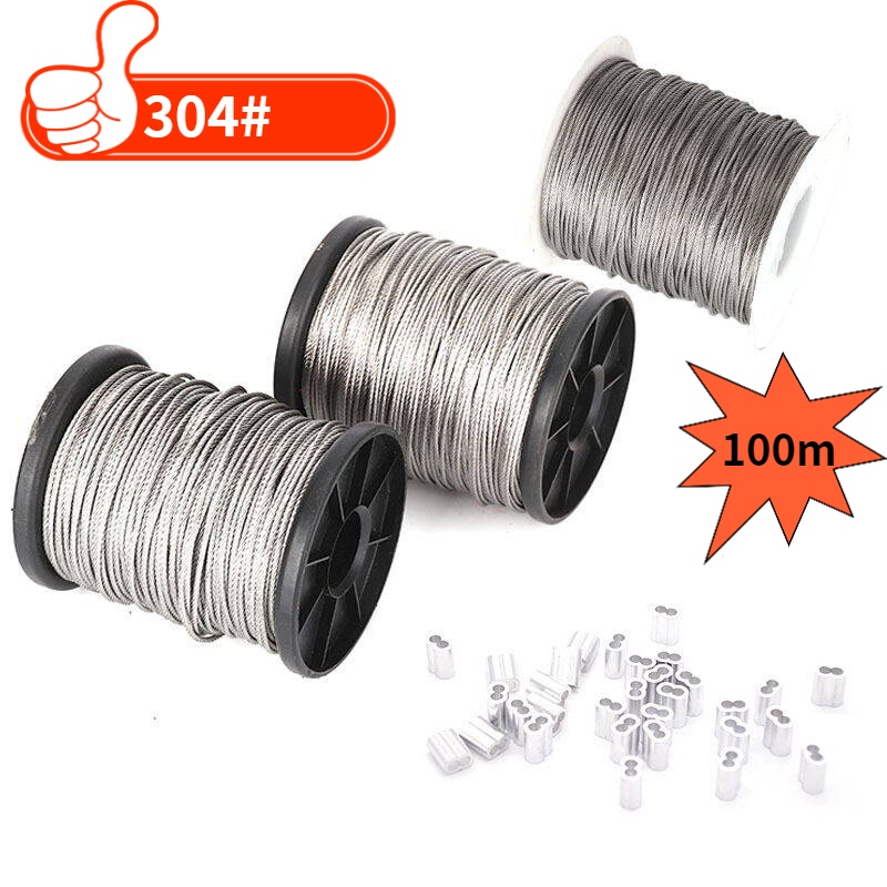 Steel cable 0.8mm1.0mm1.2mm1.5mm steel wire rope stainless steel 304 ...