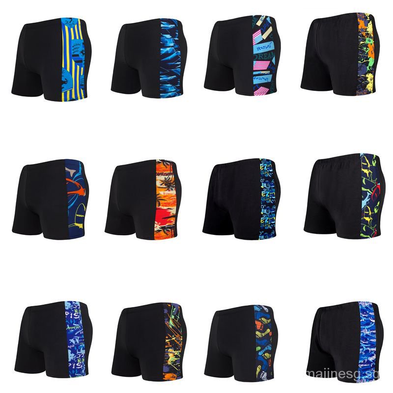 Swimming trunks 男士游泳裤 防尴尬平角 加肥加大 游泳馆男泳裤 Men's swim trunks Anti ...