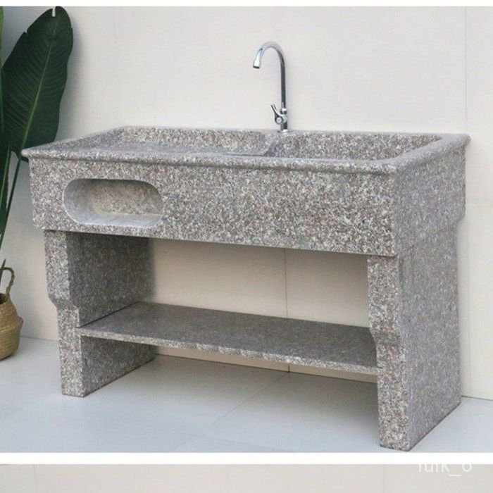 YQ27 Marble Head Laundry Table with Washboard Integrated Sink Outdoor ...