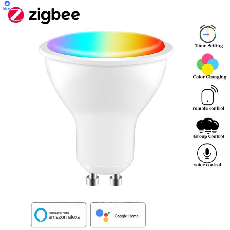 Tuya Zigbee Smart Gu10 Light Bulb Spotlight Rgb+cct 100-240v 5w ...