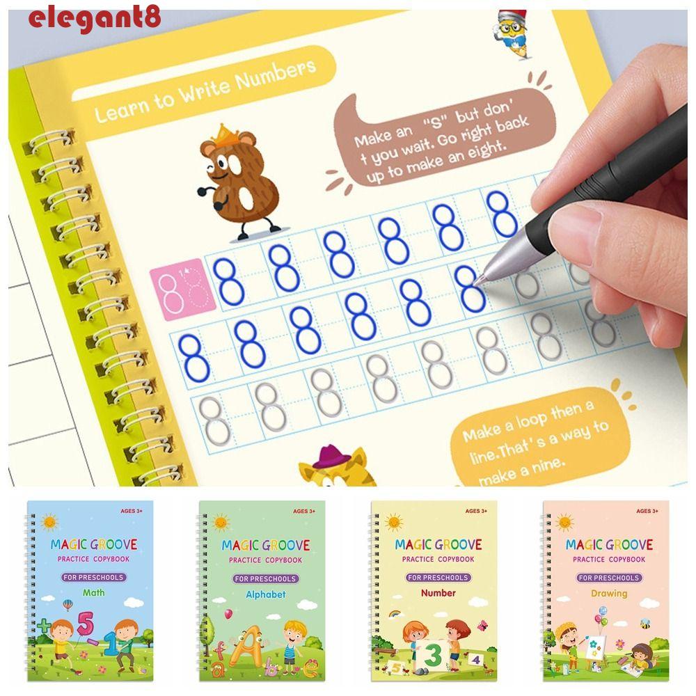 ELEGANT Groove Magic Practice Copybook, Drawing Alphabet Calligraphy ...