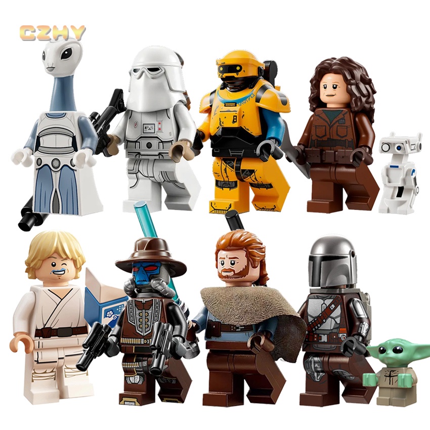 Mandalorian Mini Building Blocks Figures Peli Motto Din Djarin Grogu ...