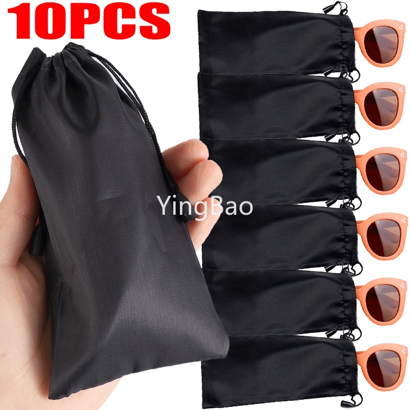 10Pcs Soft Waterproof Sunglasses Bag Drawstring Microfiber Dust proof ...
