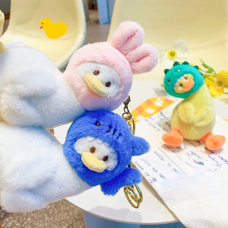 Kawaii Crooked Duck Plush Keychain Cute Duck Stuffed Toys Creativity ...
