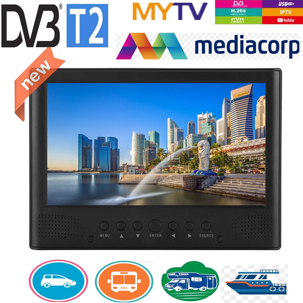 Leadstar Rechargeable 9 Inch Portable Digital Mini Tv With DVB-T-T2 ...